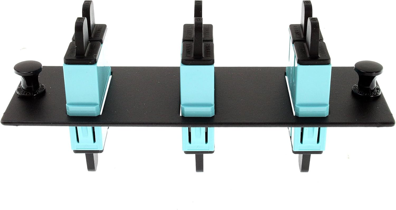Panduit FAP3WAQDSC Multi-Mode 3-Port Fiber Adapter Panel with Phosphor ...