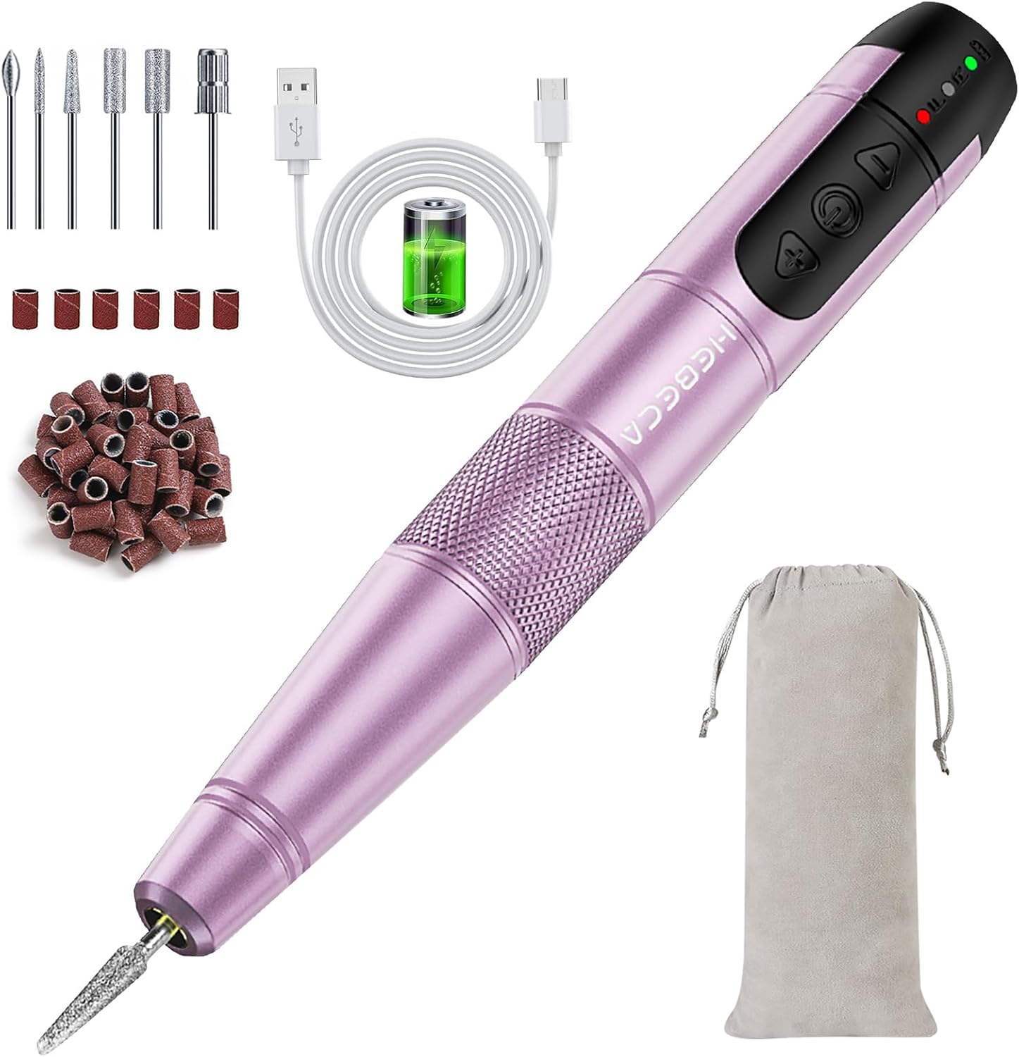 HEBECA Electric Nail Drill Professional - Electric Nail Files for ...