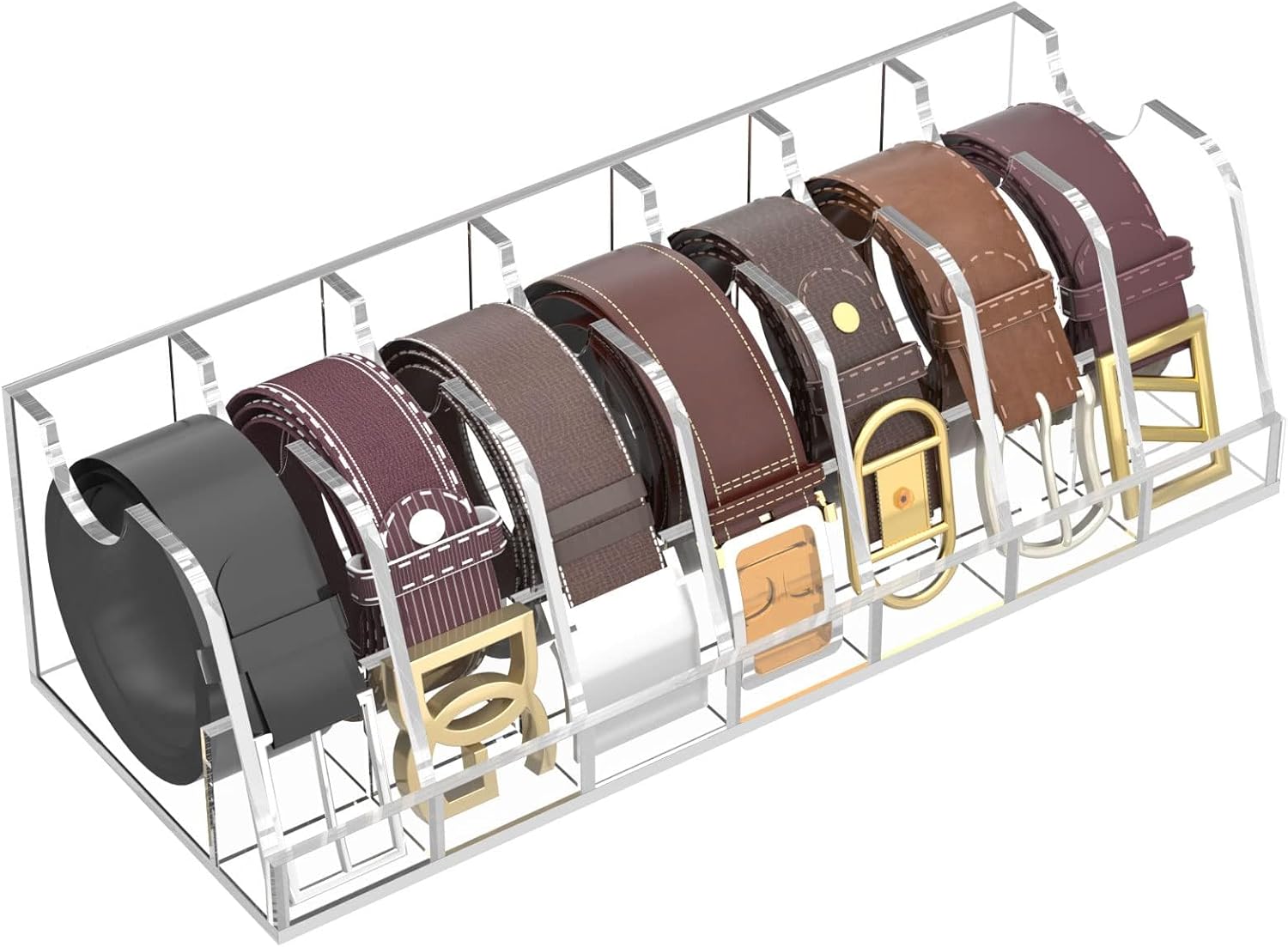 Amazon.com: NIUBEE Belt Organizer - Acrylic Belt Storage Holder with 7 ...