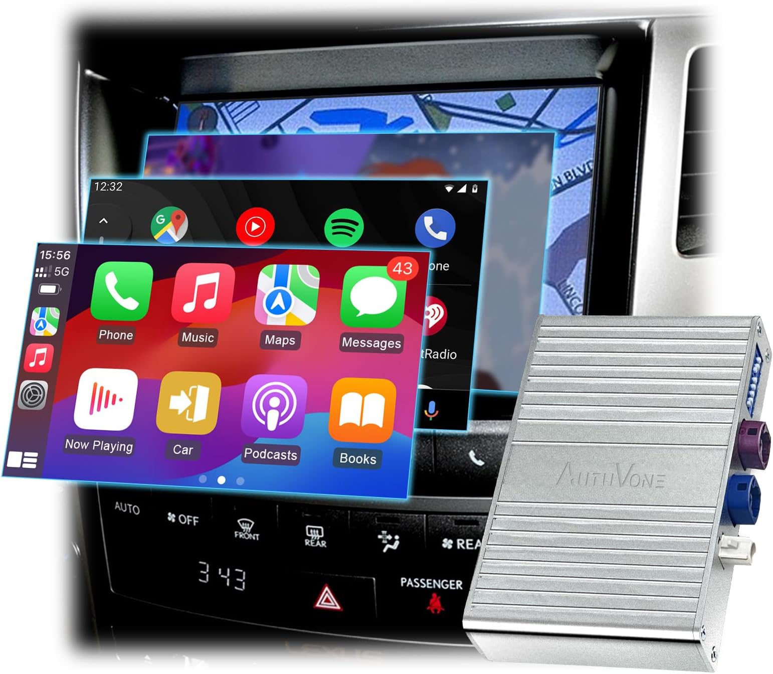 Amazon.com: AUTUVONE Wireless/Wired Android Auto Decoder Retrofit Kit ...