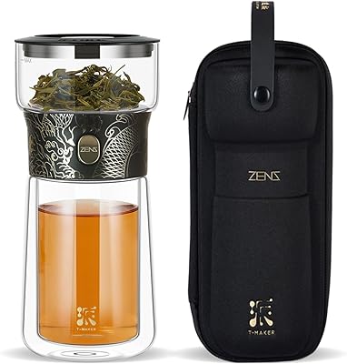 Amazon.com: ZENS Modern Small Glass Tea Infuser Teapot, 3-in-1 Smart ...