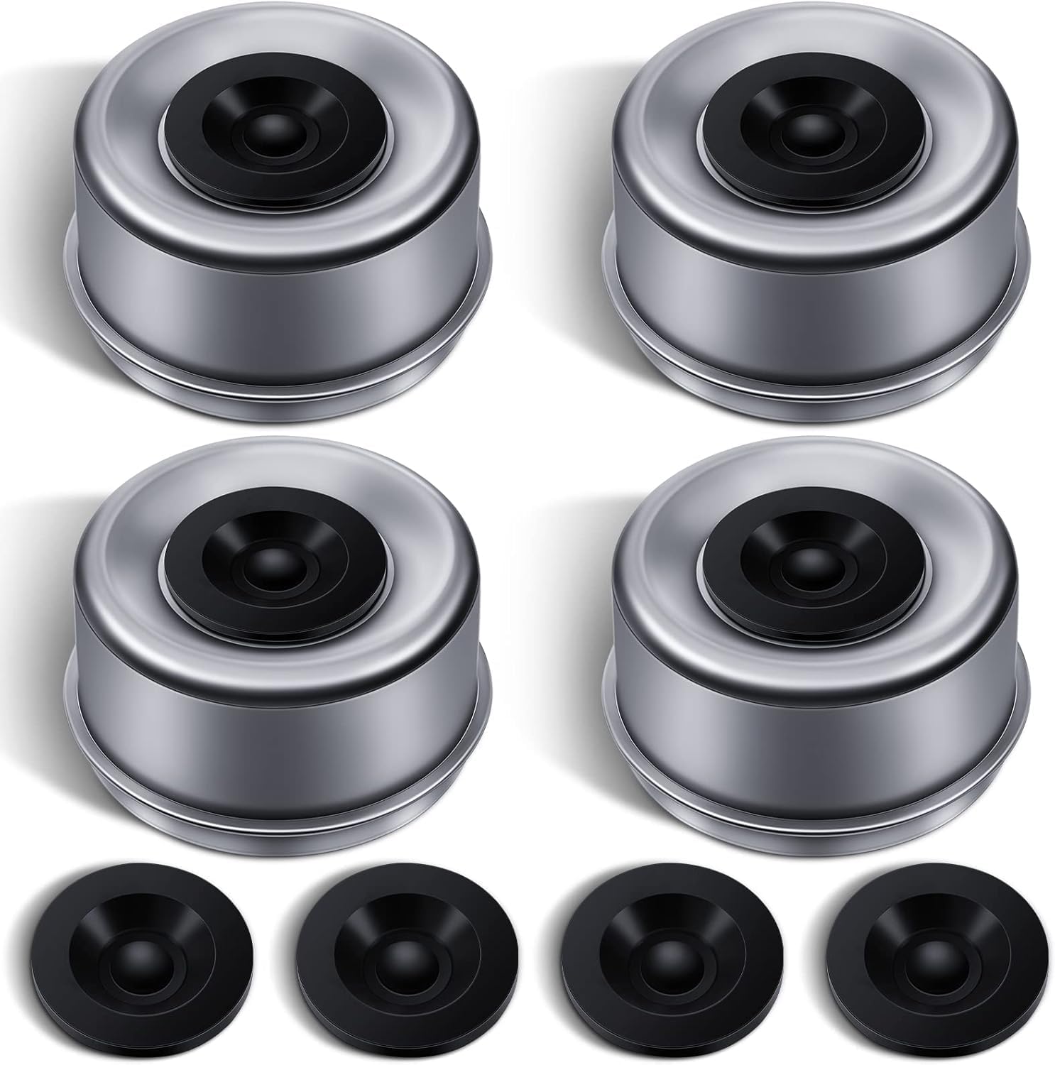 4PCS 2.72" Trailer Hub Cap,tow axle hub and bearing dust caps with 4 ...