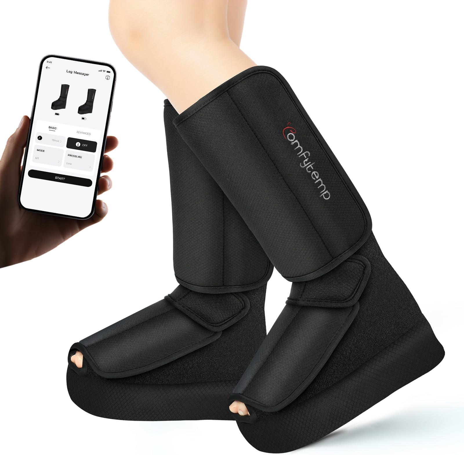 Amazon.com: Comfytemp Cordless Foot and Calf Massager with Heat, Father ...