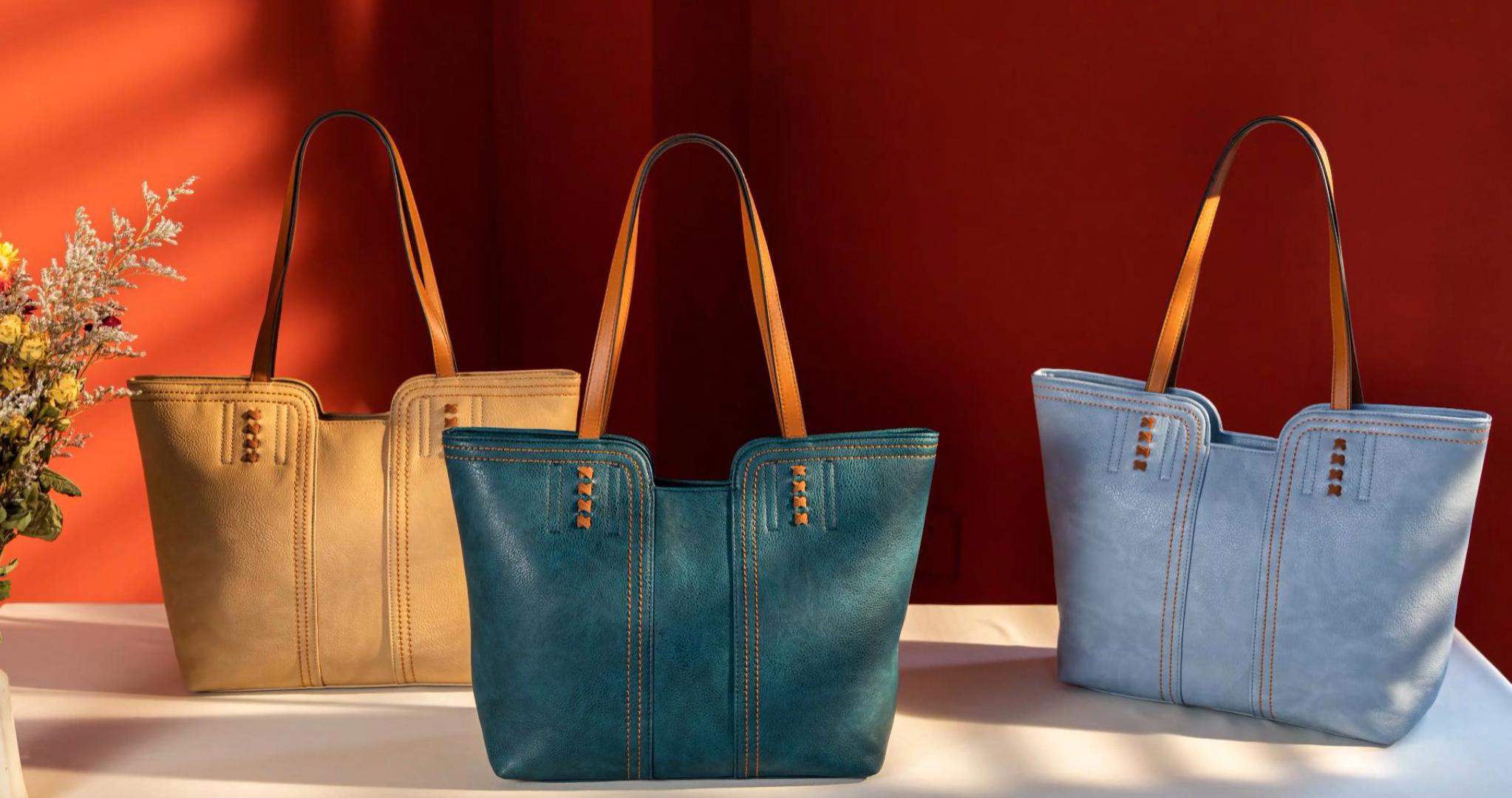 Watch Classy tote bag with whip stitch detail on Amazon Live