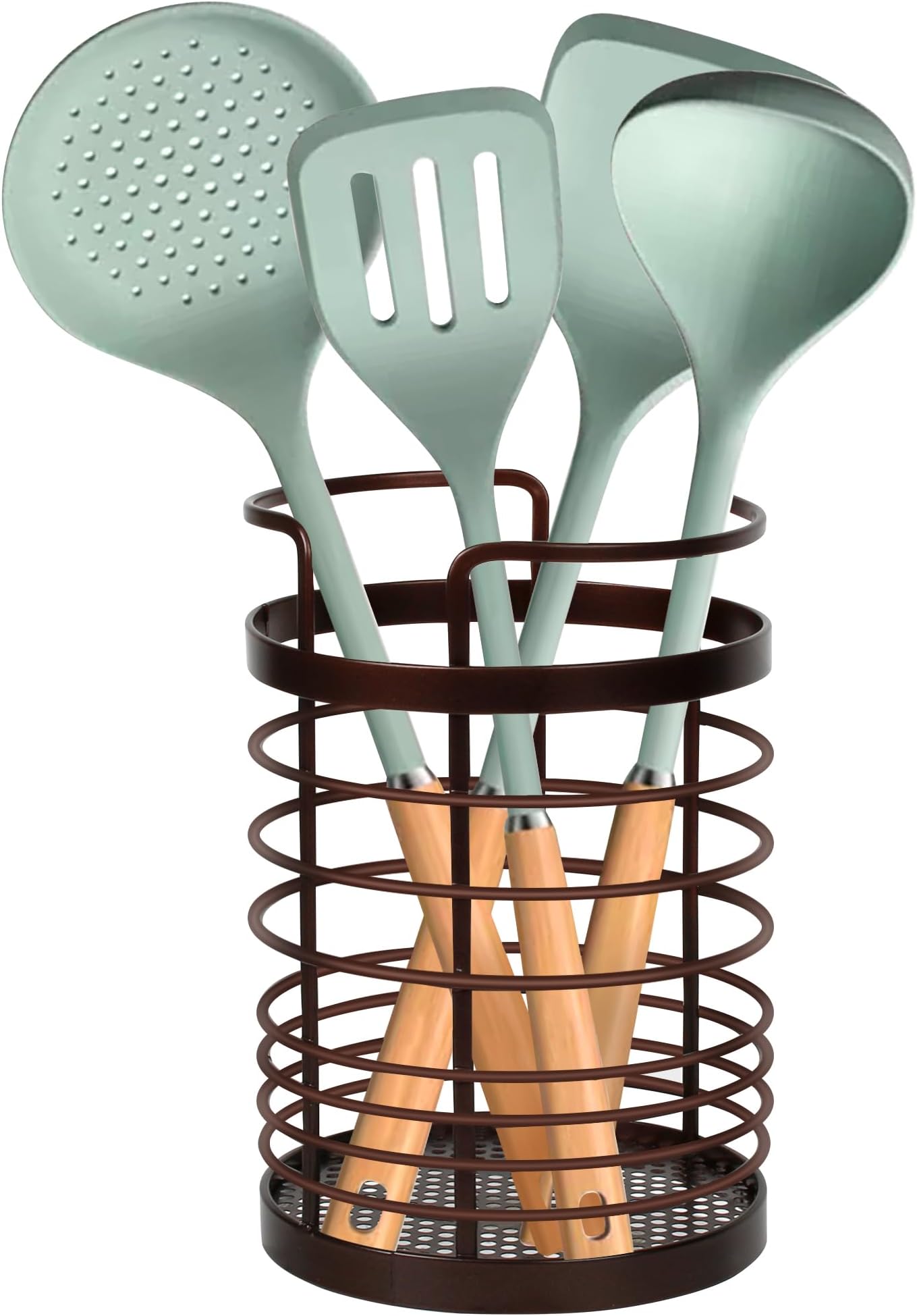 Amazon.com: Now Designs Powder-Coated Steel Utensil Crock, Ivory : Home ...