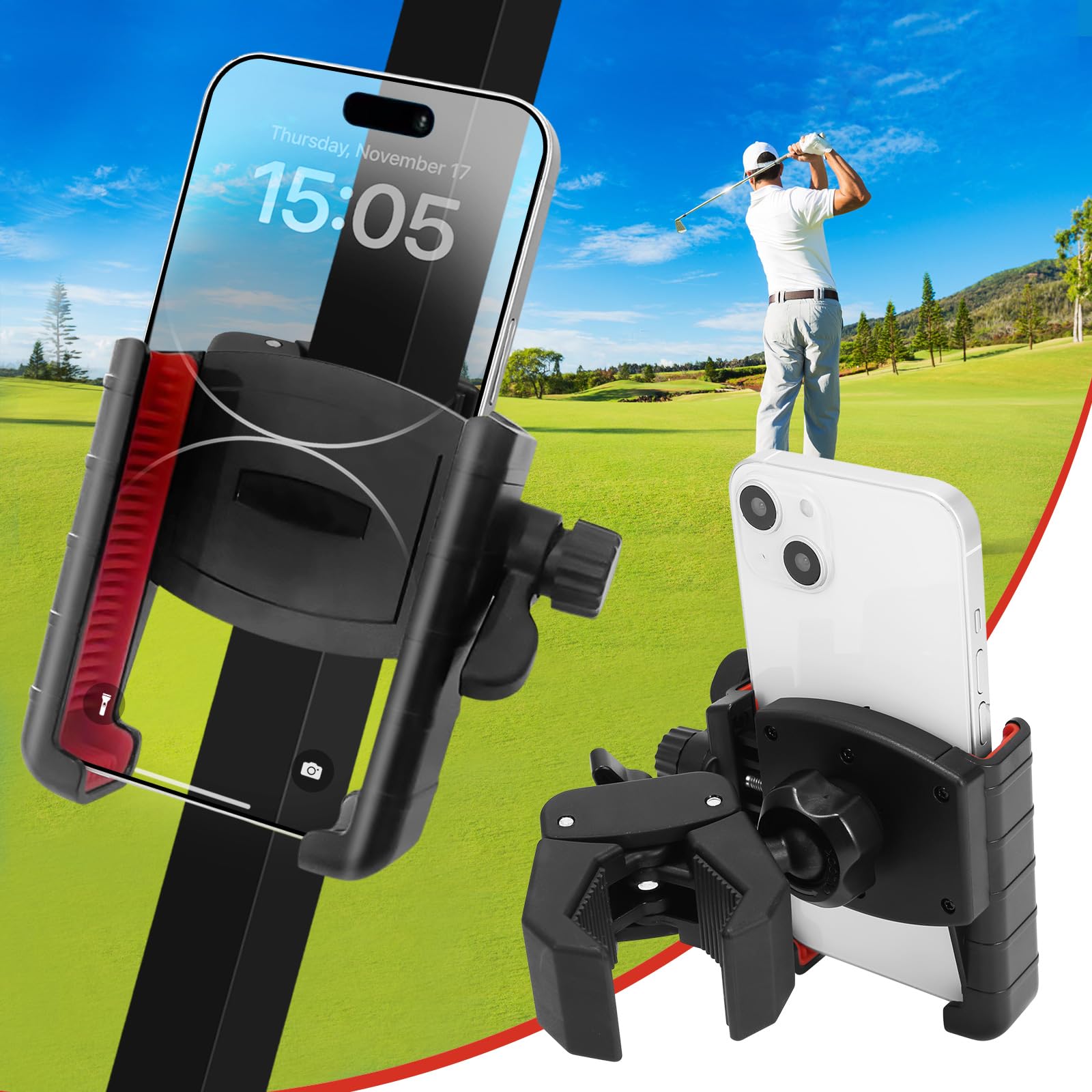Amazon.com: Butifooy Golf Cart Phone Mount Holder Compatible with EZGO ...
