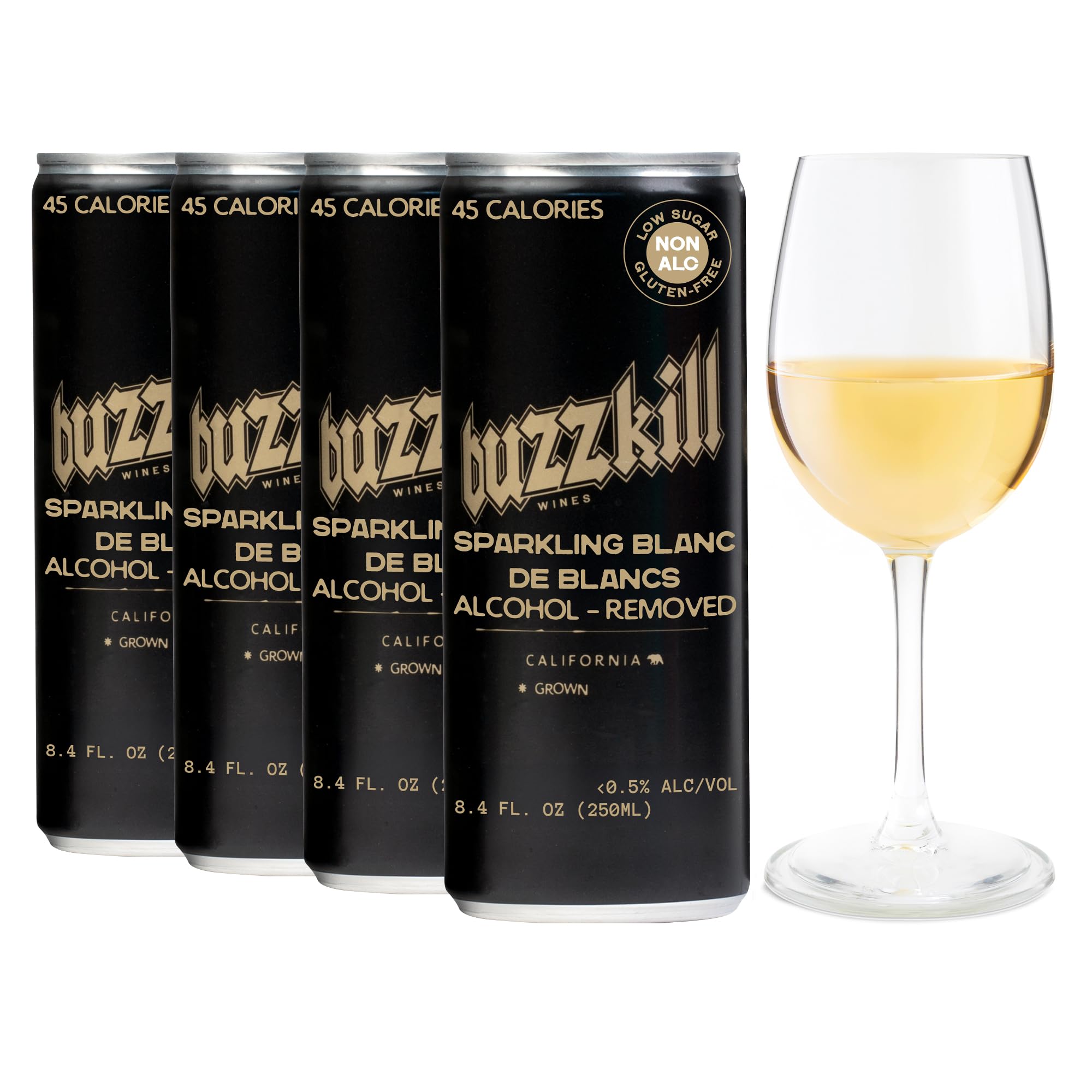 Amazon.com: Buzzkill Wines Non-Alcoholic Sparkling Blanc de Blancs ...
