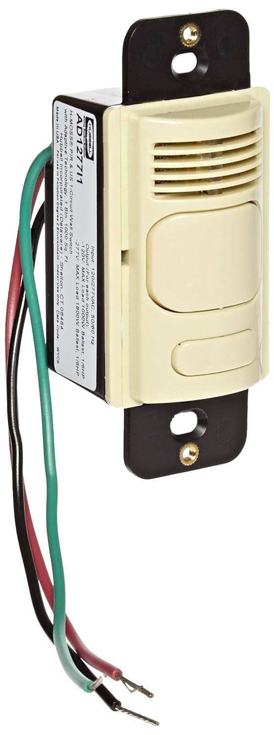 Hubbell AD1277I1 Adaptive Technology Wall Switch, Ultrasonic and ...