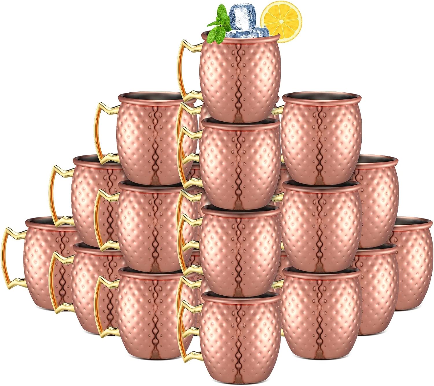 Amazon.com: Yaomiao 24 Pieces Mini Moscow Mule Mugs 2 oz Cocktail ...