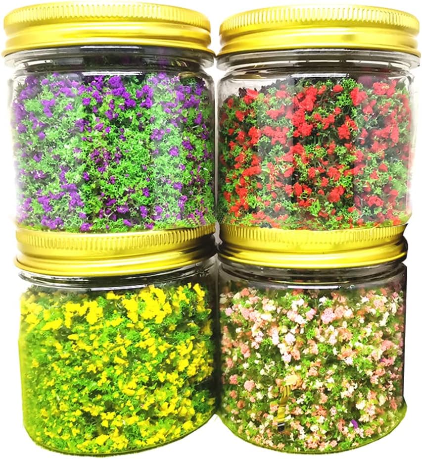 Amazon.com: BYYING 4 Pack Model Flower Grass Cashmere Powder Green Fake ...