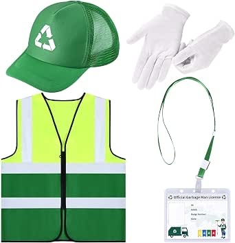 Amazon.com: 4 Pcs Waste Management Costume Kit Include Recycle Trash ...