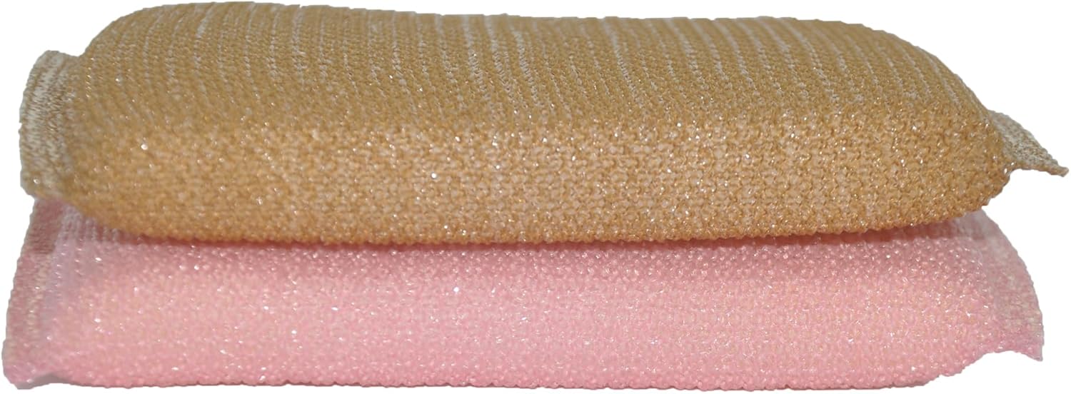 Amazon.com: 2 Pads All-Purpose Sponges Kitchen, Dual Sided Scouring Pad ...