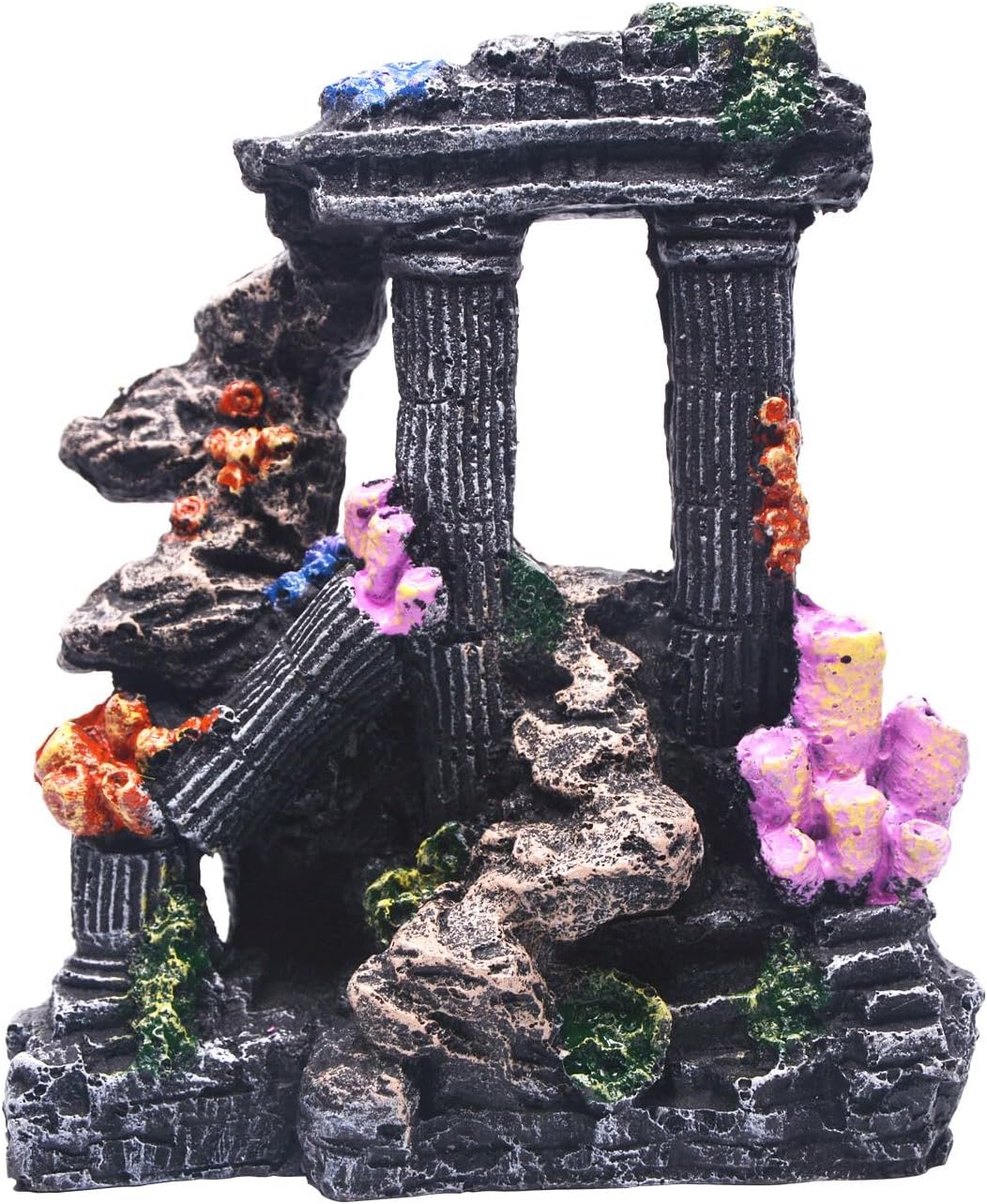 Amazon.com: Aquarium Decorations Roman Columns with Coral Reef Fish ...