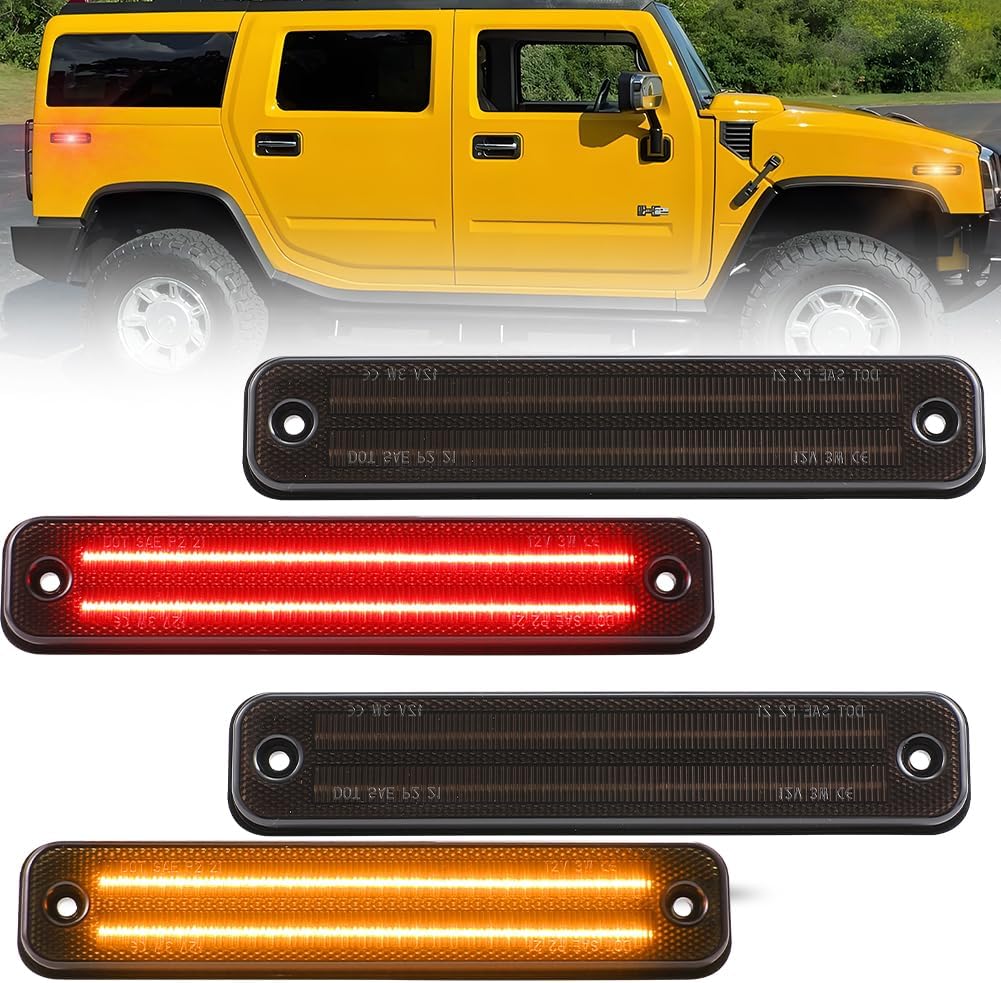 Amazon.com: DERMOKA LED Front Turn Signal Corner Side Marker Lights for ...