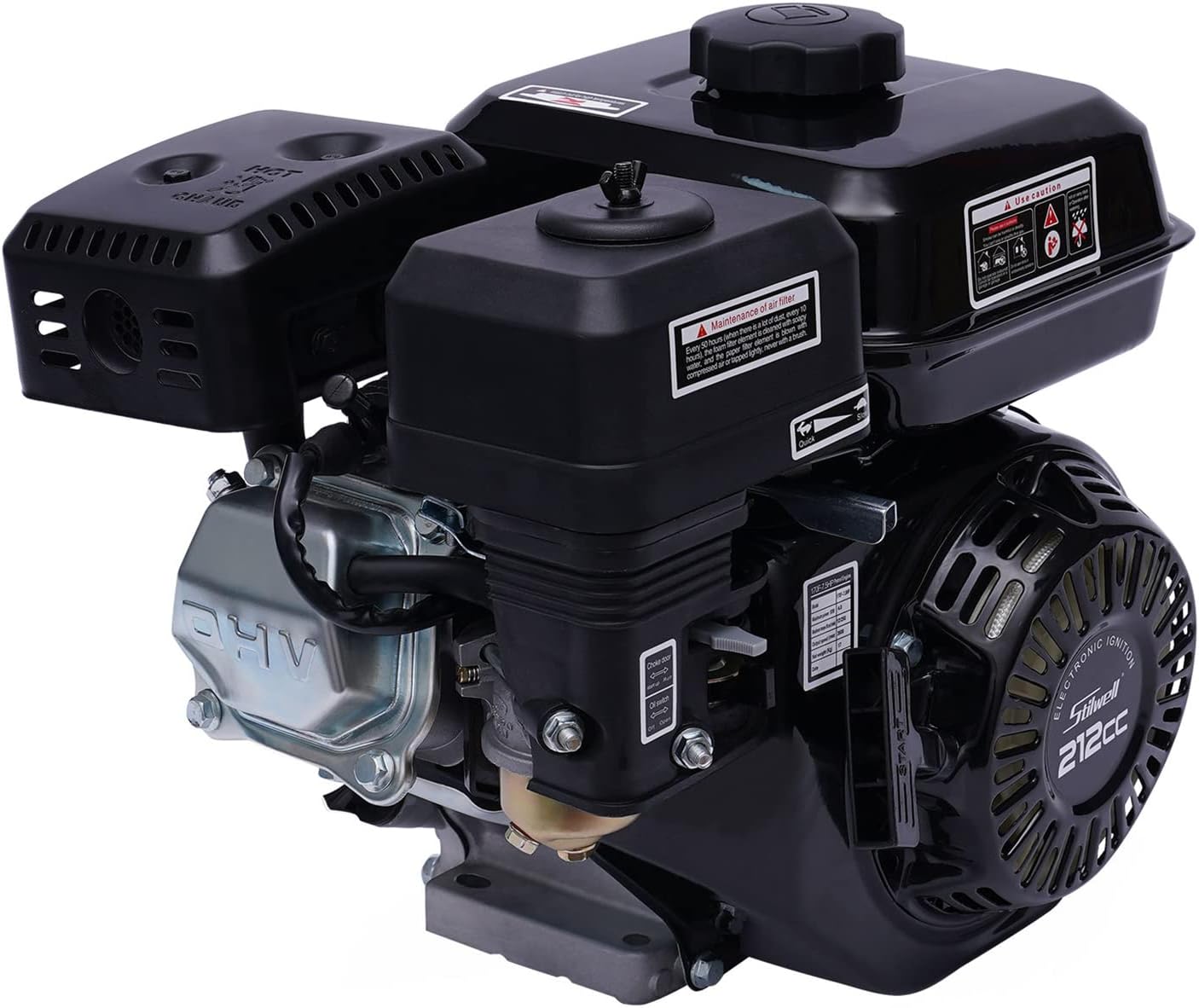 Amazon.co.jp: GDNTMU 7.5HP ガスエンジン 4ストローク 210CC OHV 工業グレード ガソリンエンジン 水平シャフト リコイル/手動スタート 多用途 交換用 ...