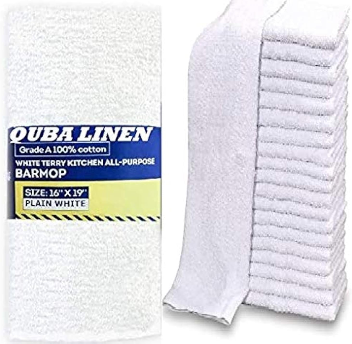 Amazon.com: Nabob Wipers Kitchen Bar Mop Terry Towels 12 Pack - 100% ...