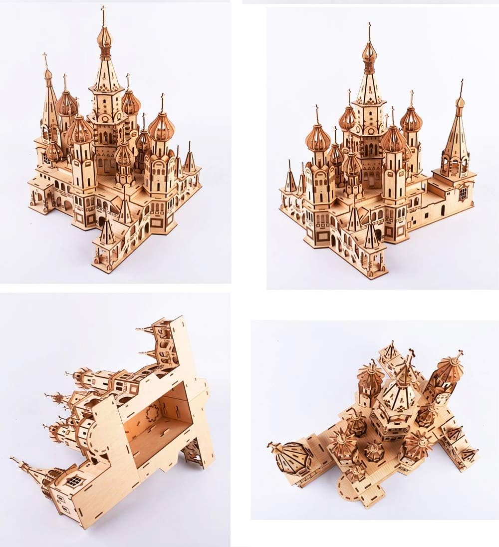 3D Puzzle Moveable Architecture Model,Puzzle of Premium Wood,Balody ...