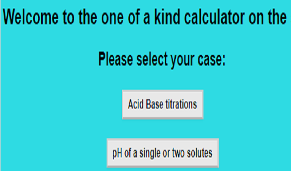 Acid Base Chemistry Calculator - App on Amazon Appstore
