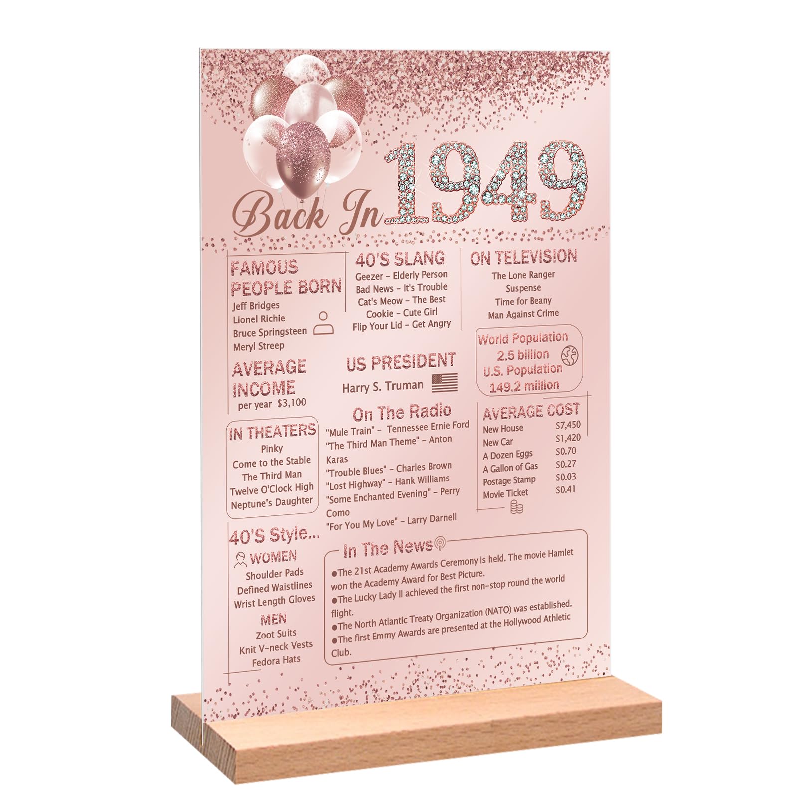 Amazon.com: Vlipoeasn Pink 76th Birthday Table Decoration for Women ...