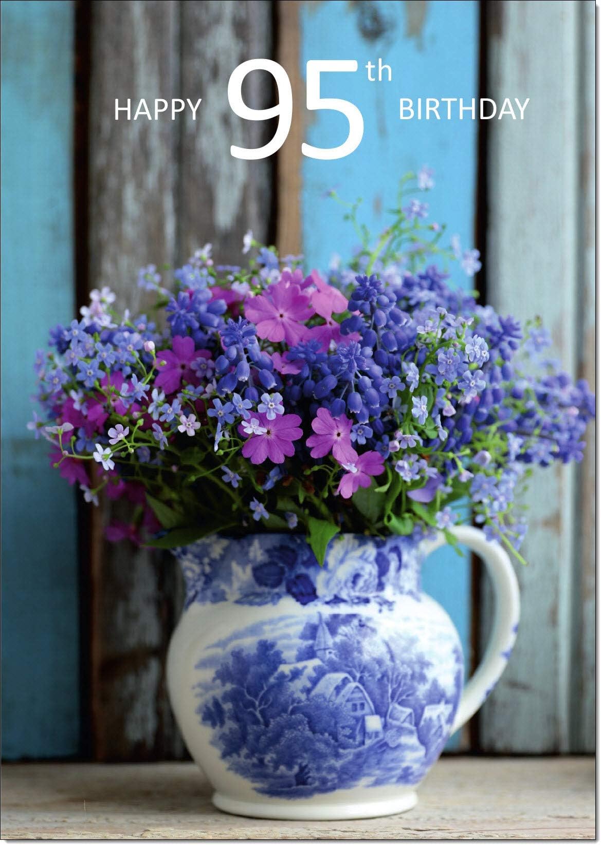 Personalised 95th Birthday Card - Ninety-five Birthday card for women ...