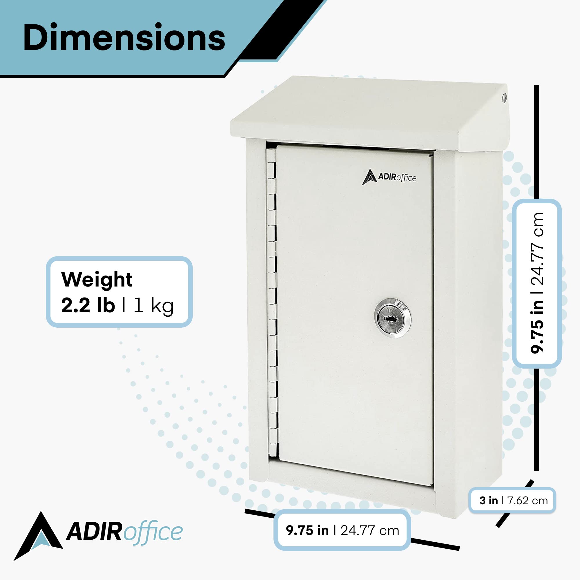 AdirOffice Outdoor Large Key Drop Box - Commercial Grade Heavy-Duty ...