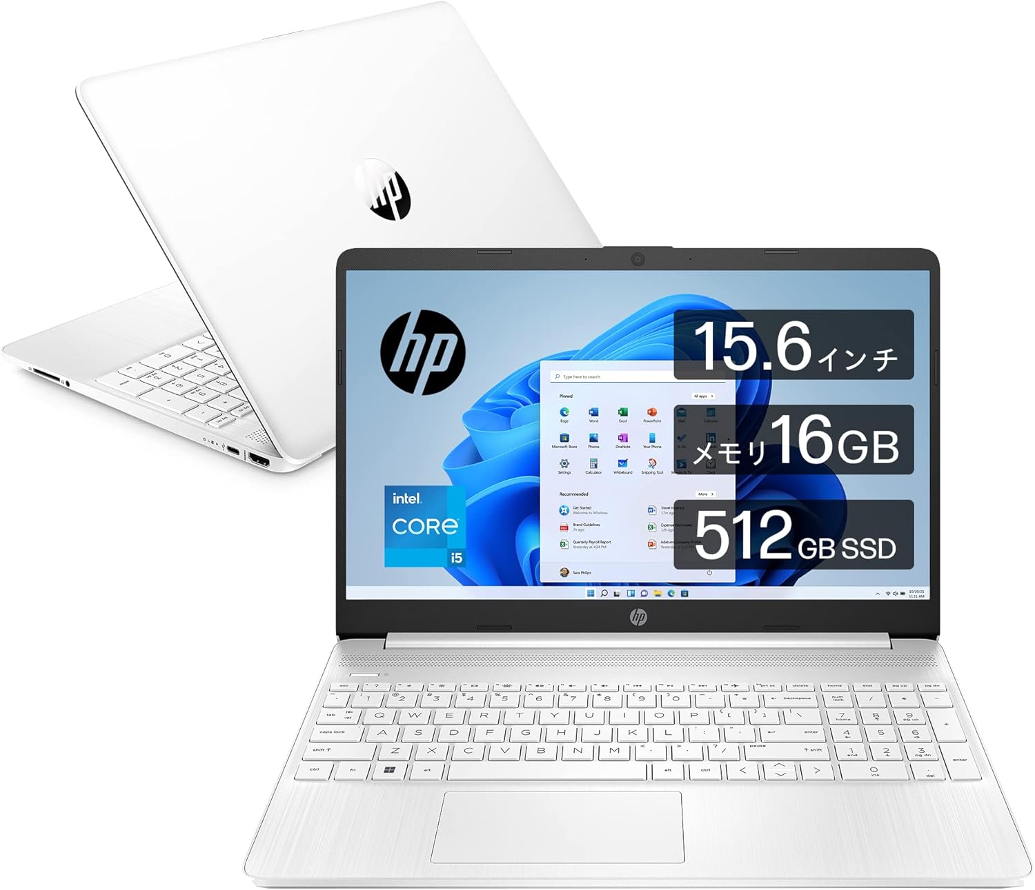 Amazon.co.jp: HP 15s-fq 15.6" Intel 12th Gen Core i5-1235U 16GB Memory ...