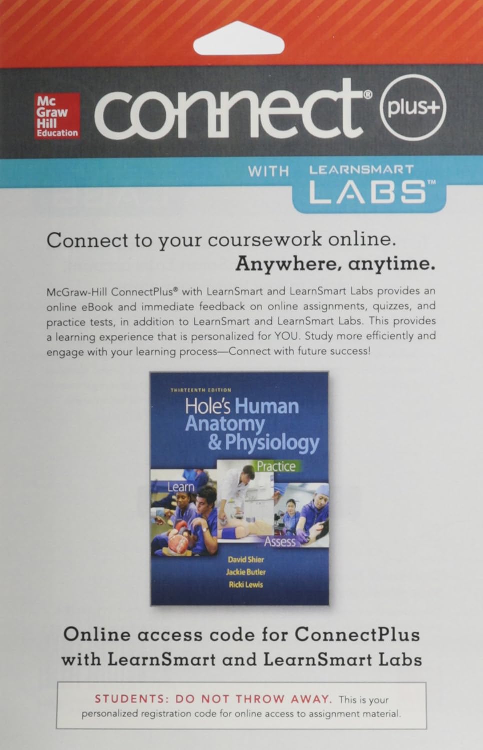 Connect and LearnSmart Labs Access Card for Hole's Human Anatomy ...