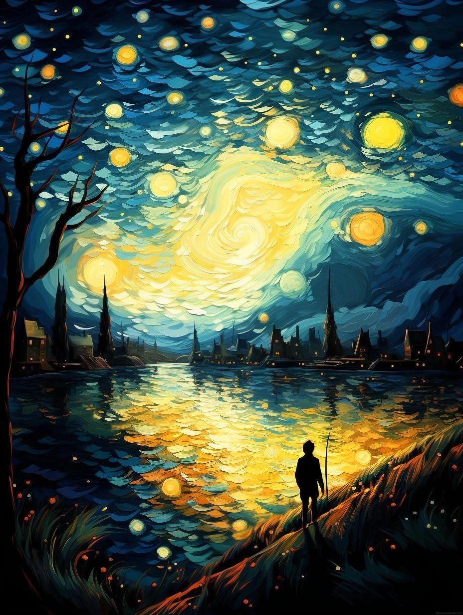 Broderie diamant kit, Série de peintures à l'huile ciel étoilé, M toile ...