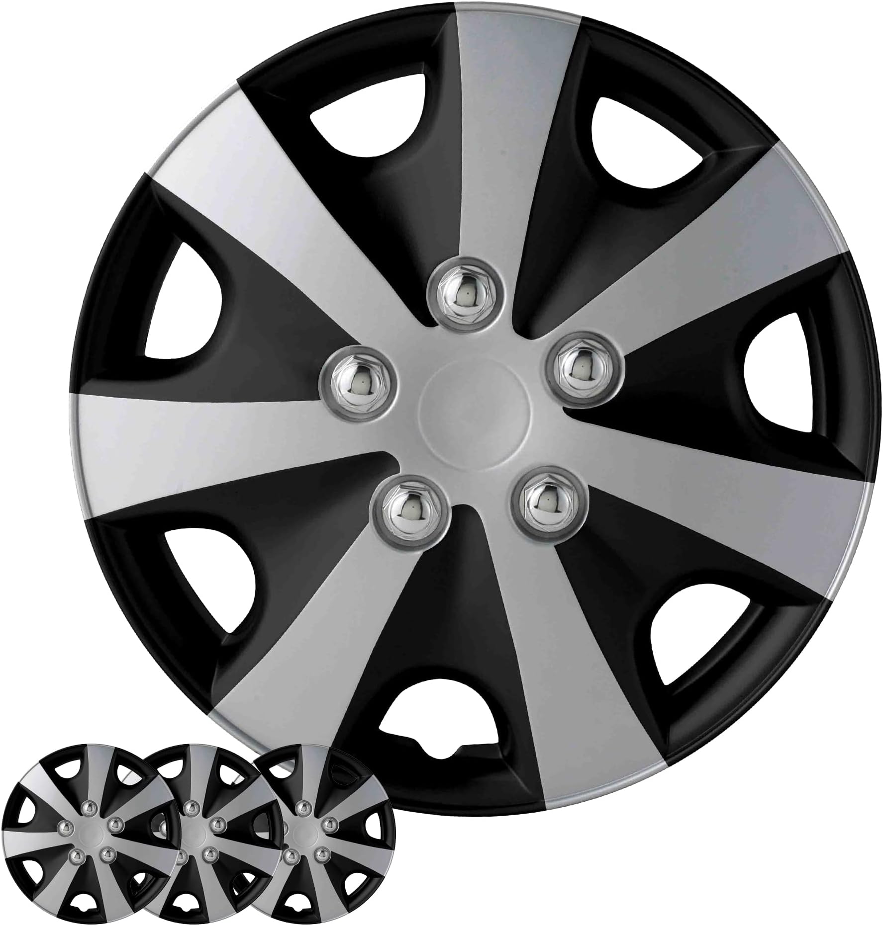 Wheel Cover Kit, 16 Inch Hubcaps Set of 4 Automotive Hub Caps with ...