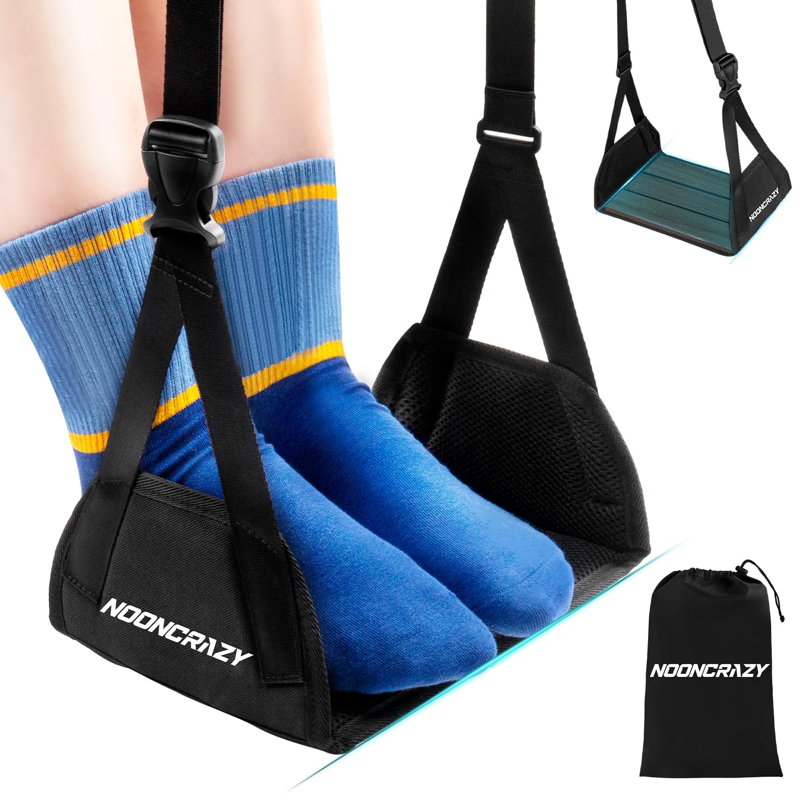 Snapklik.com : Airplane Foot Hammock, No Collapse Foot Rest For Plane ...