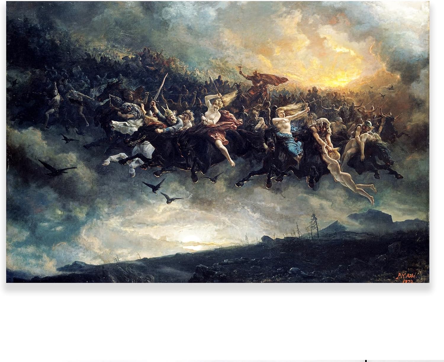 Amazon.com: The Wild Hunt Of Odin Painting Poster,by Peter Nicolai Arbo ...