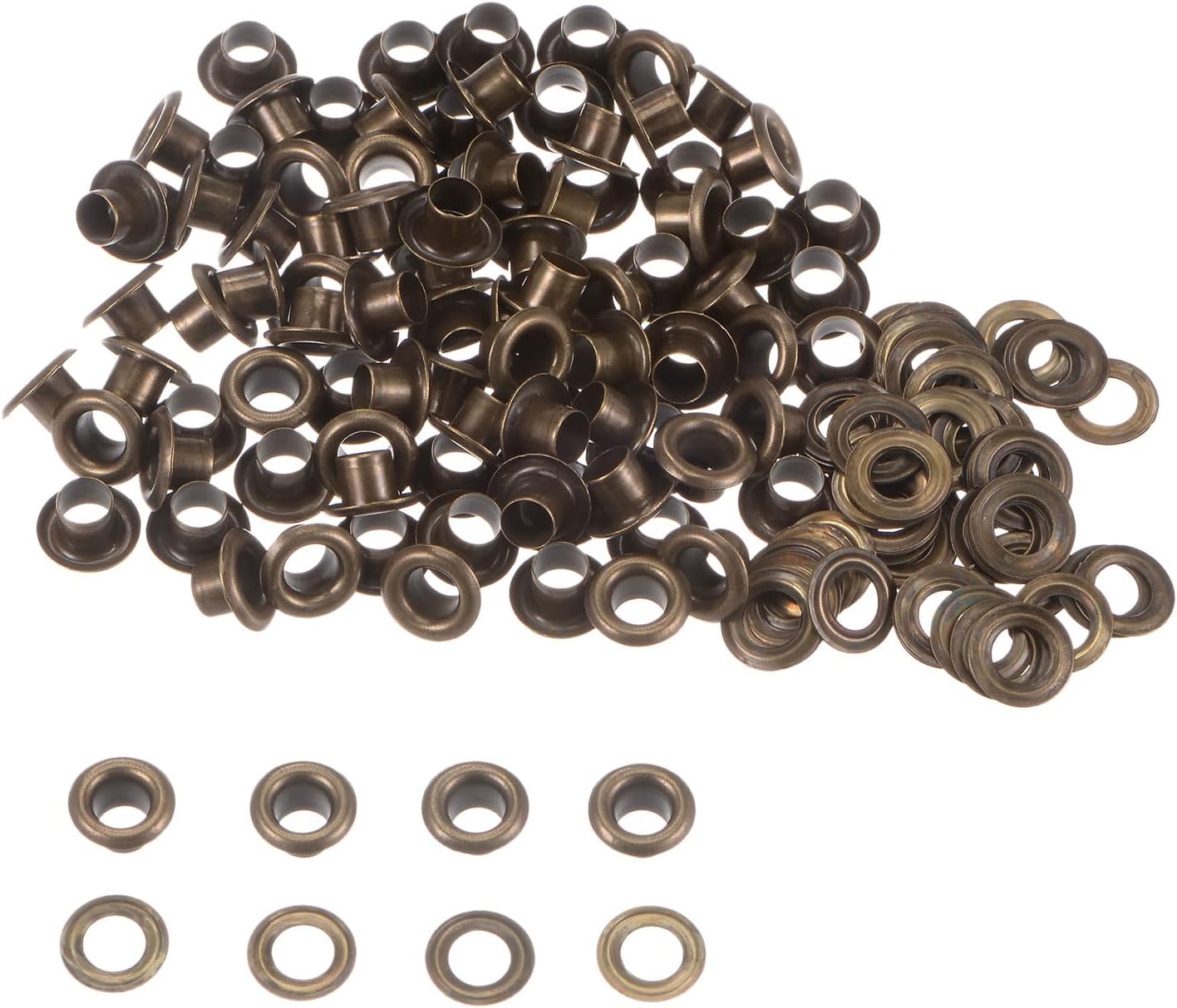 Amazon.com: HARFINGTON 100set Grommets Kit Metal Eyelets 4.5mm 3/16 ...