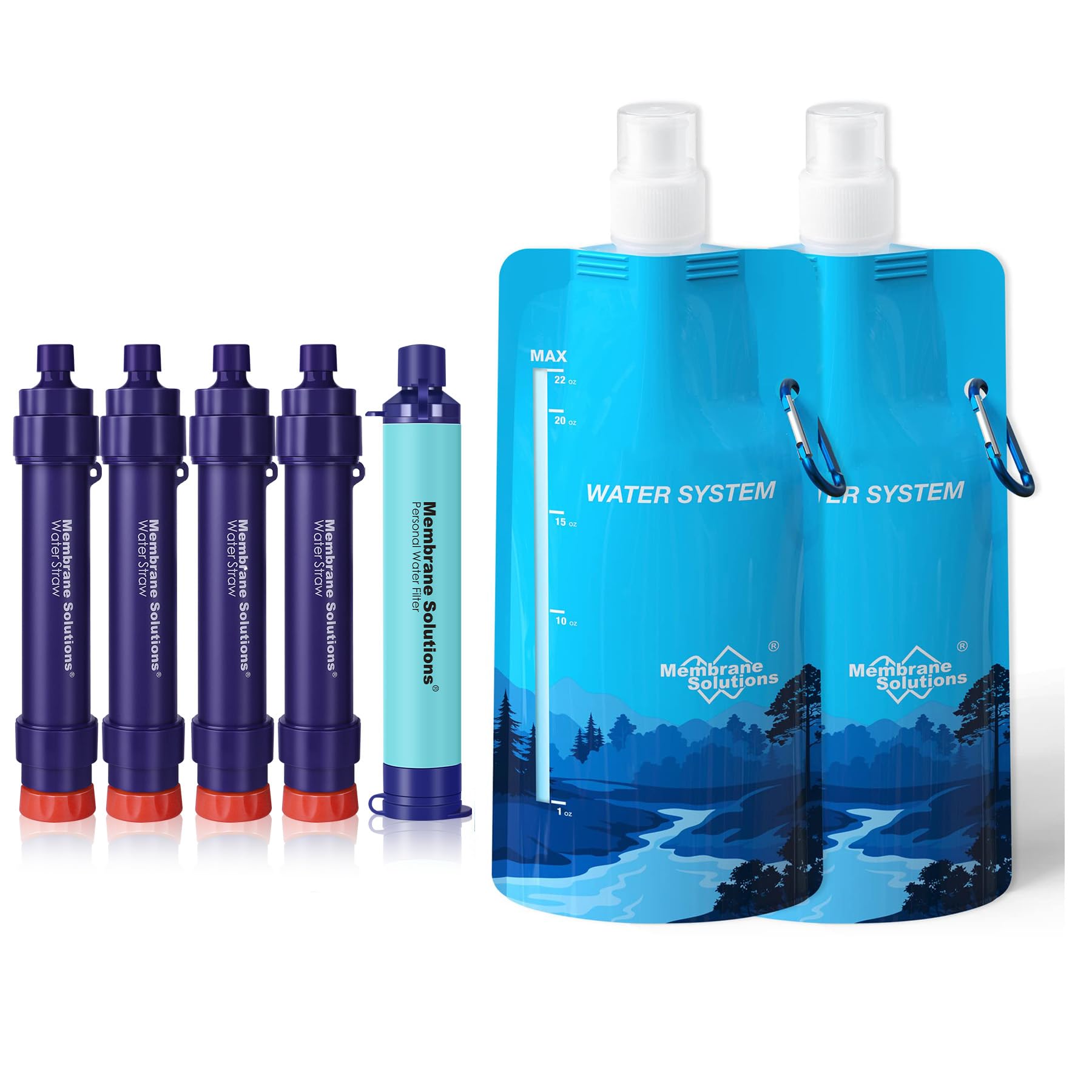 Amazon.com : WS02 Detachable Water Filter Straw 4 Pack with 23oz ...