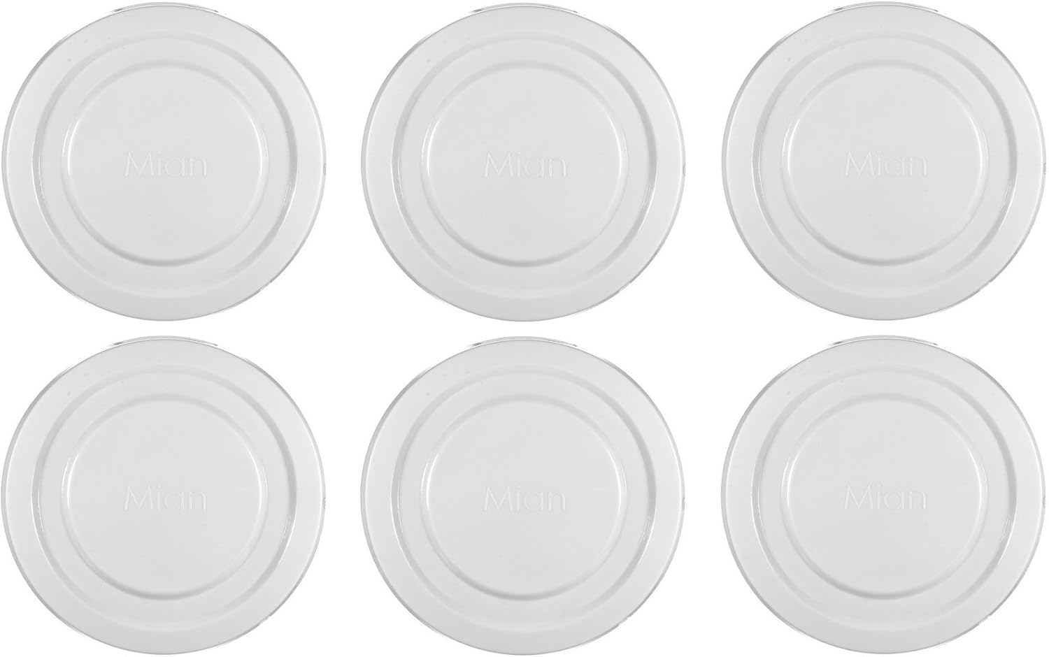 Amazon.com: Mian White Plastic Lids fits Luminarc Working Glass 6 Pack ...