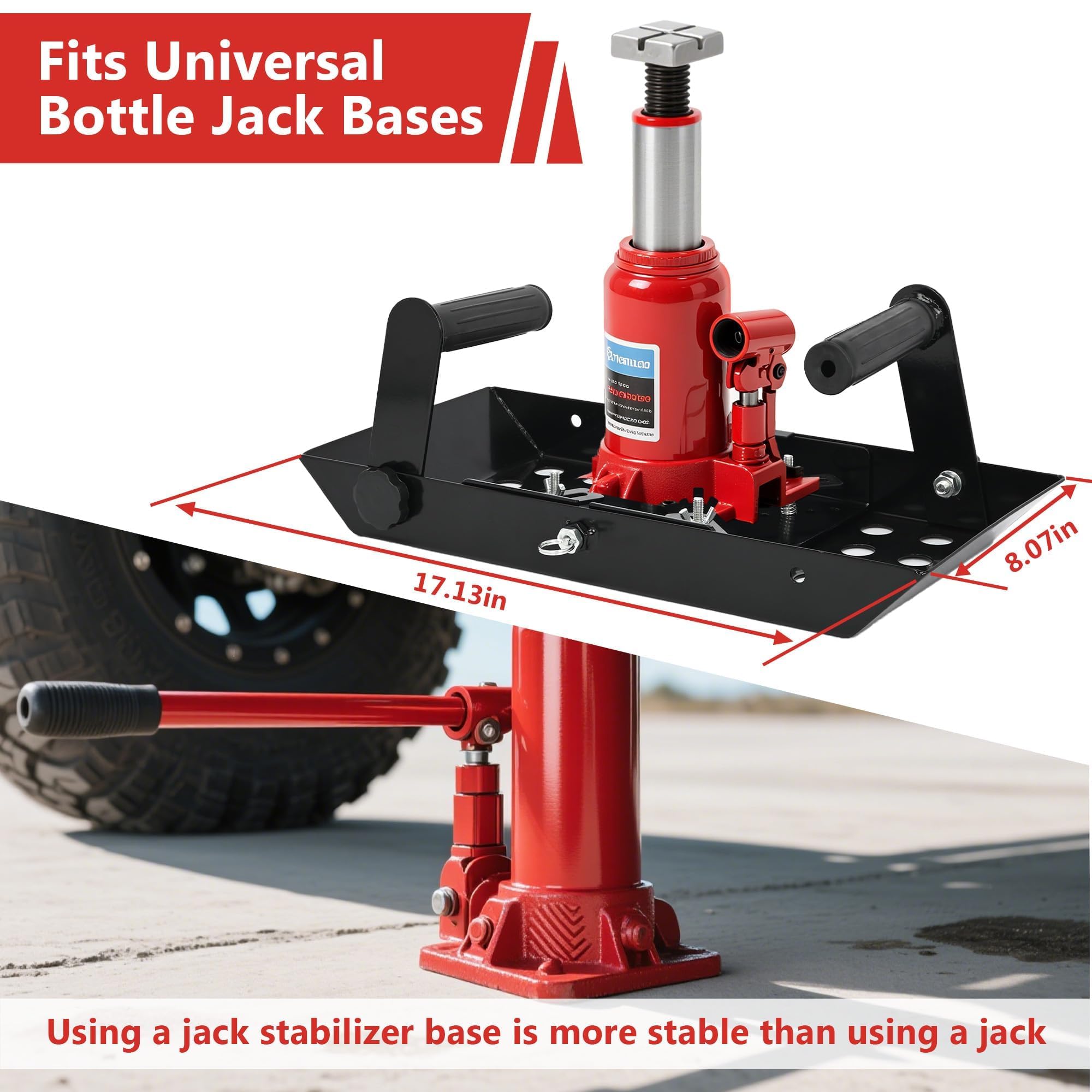 Snapklik.com : Tonchean Bottle Jack Base Plate, Adjustable Size ...