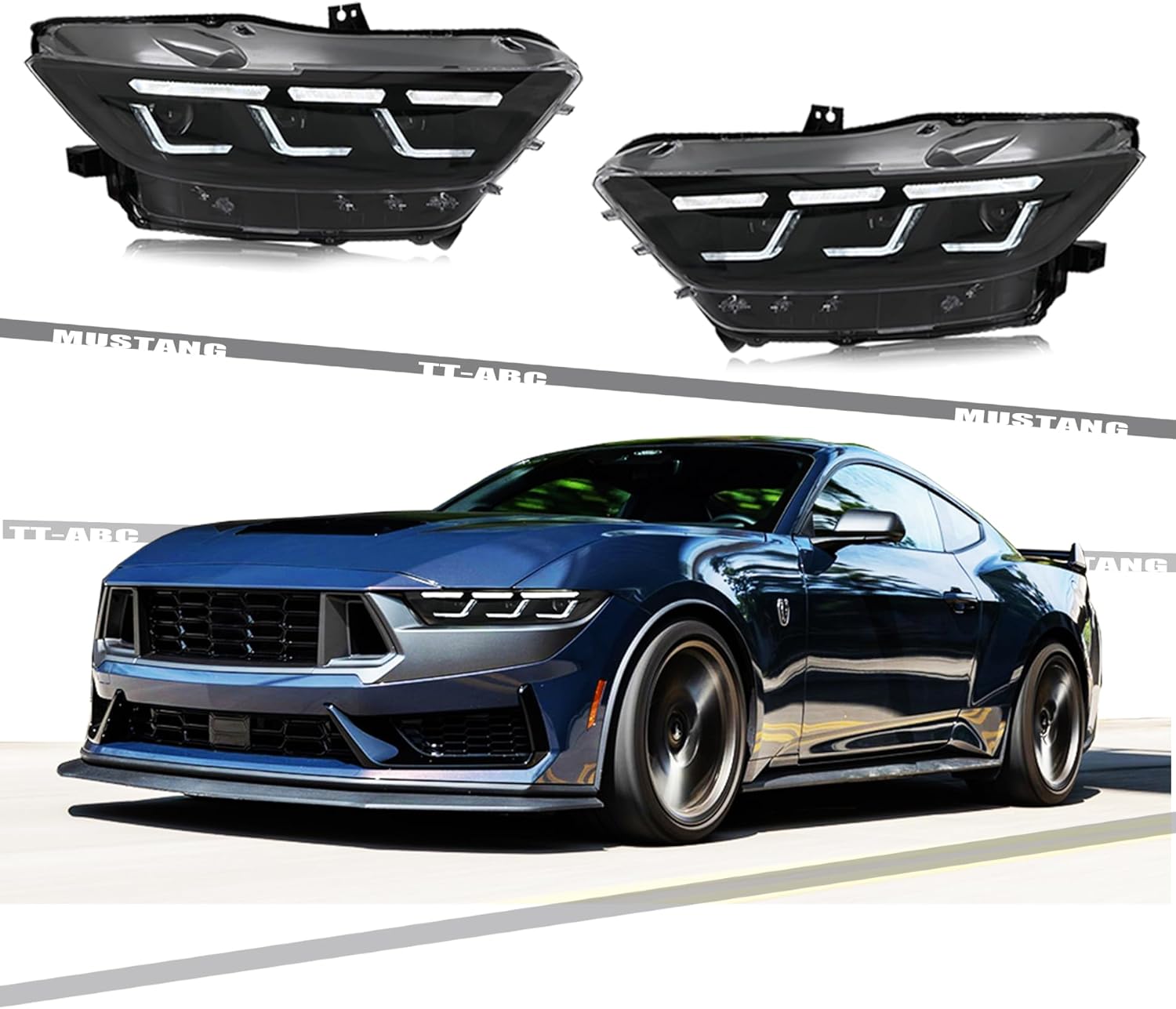 Amazon.com: T T-ABC Mods Headlights for Ford Mustang 2015 2016 2017 All ...