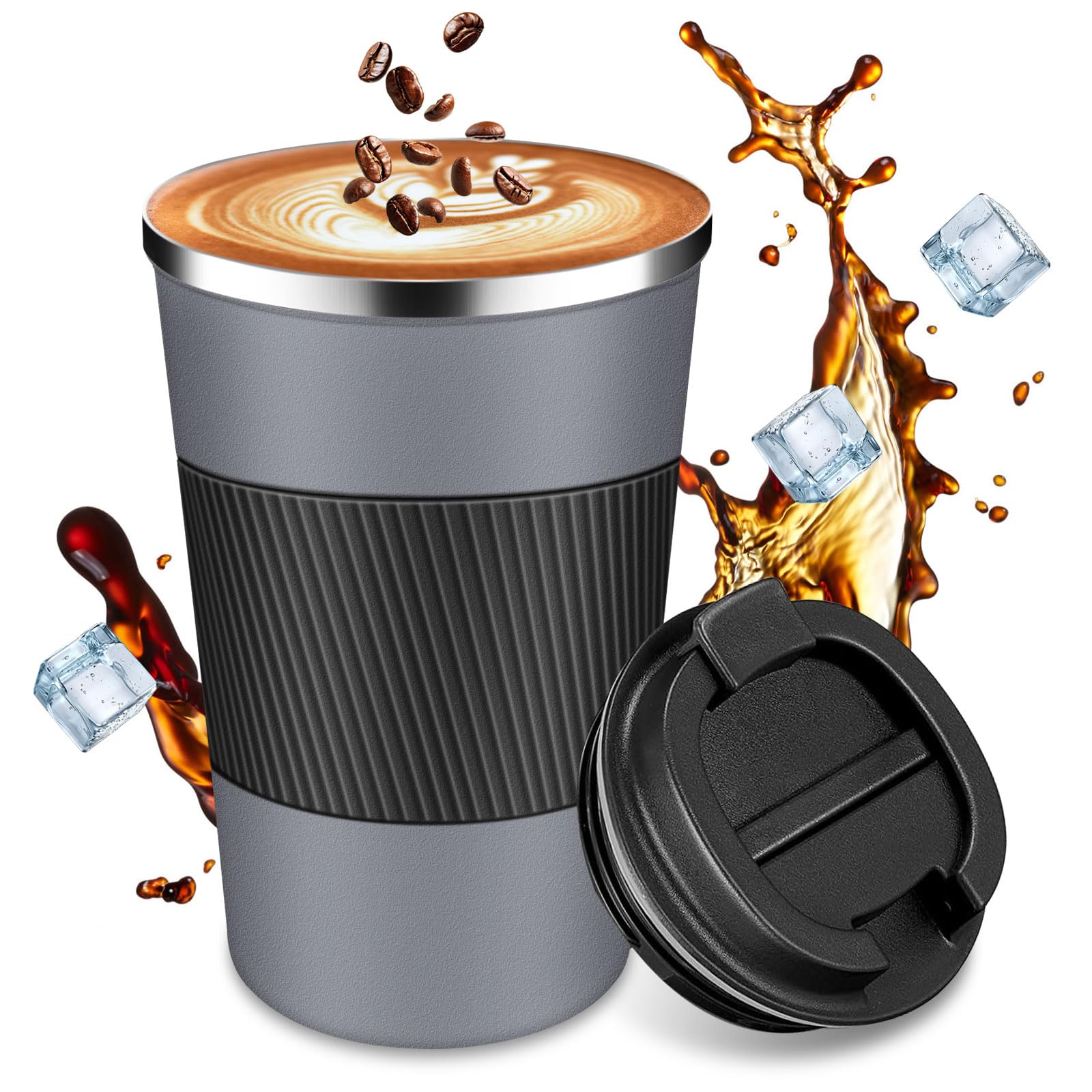 Amazon.com | Insulated Travel Coffee Cup with Leak Proof Lid,To Go ...