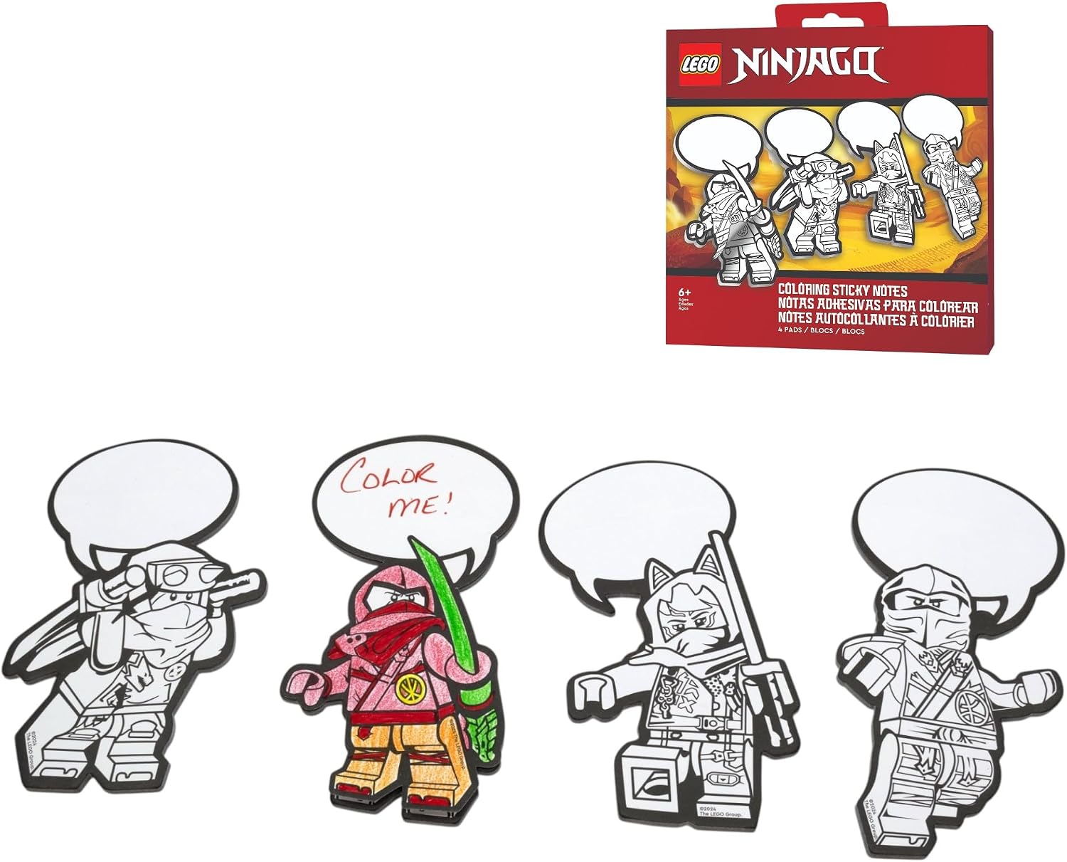 Amazon.com : LEGO Ninjago Coloring Sticky Notes - Dragons Rising (53457 ...