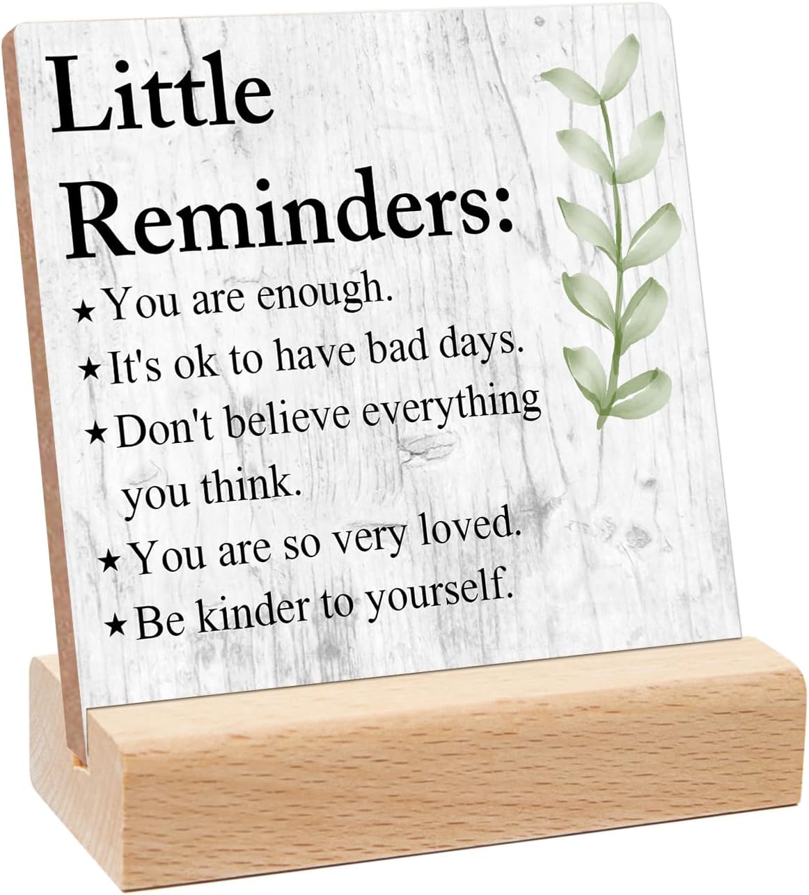 Amazon.com: Cidobi Mental Health Wooden Sign, Inspirational Self-care ...