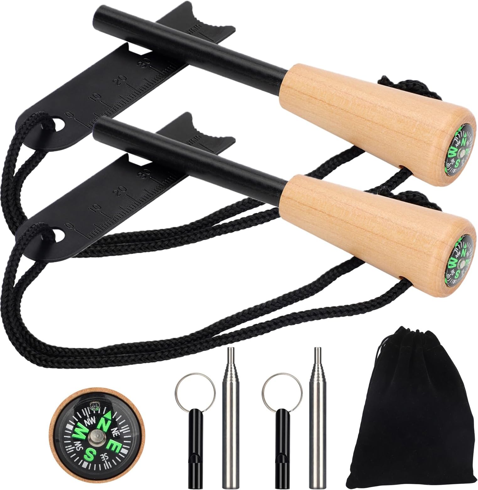 RED DAMORE - Fire Starter Kit XL Ferro Rod Fire Steel Fire Striker ...