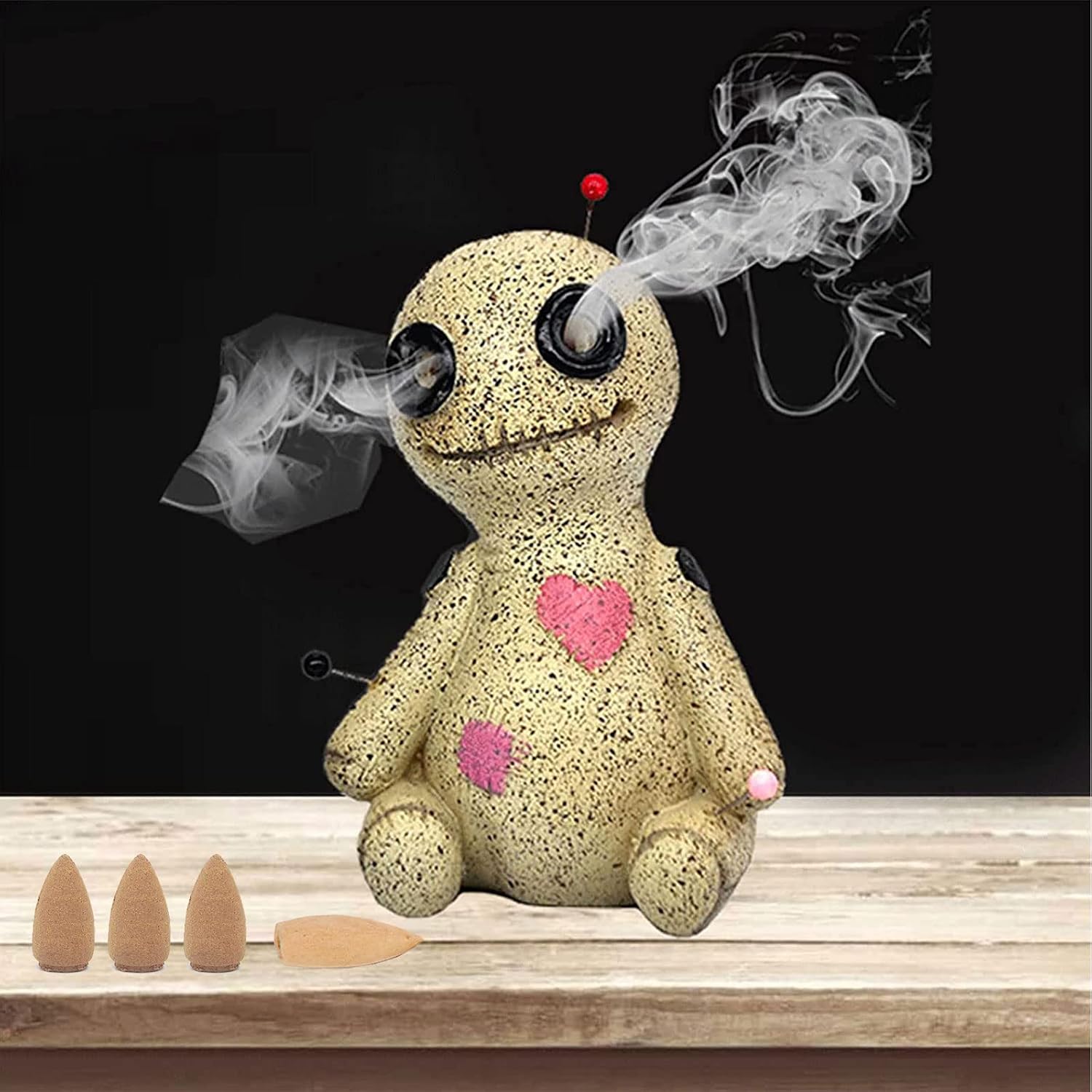 Amazon.com: 1PC Left Tilted Voodoo Doll Incense Burner Holder Resin ...