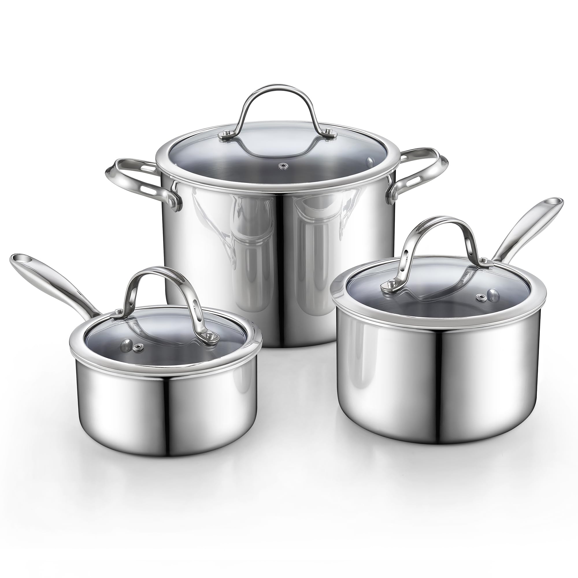 Amazon.com: Cooks Standard Stainless Steel Pots and Pans Set, Multi-Ply ...