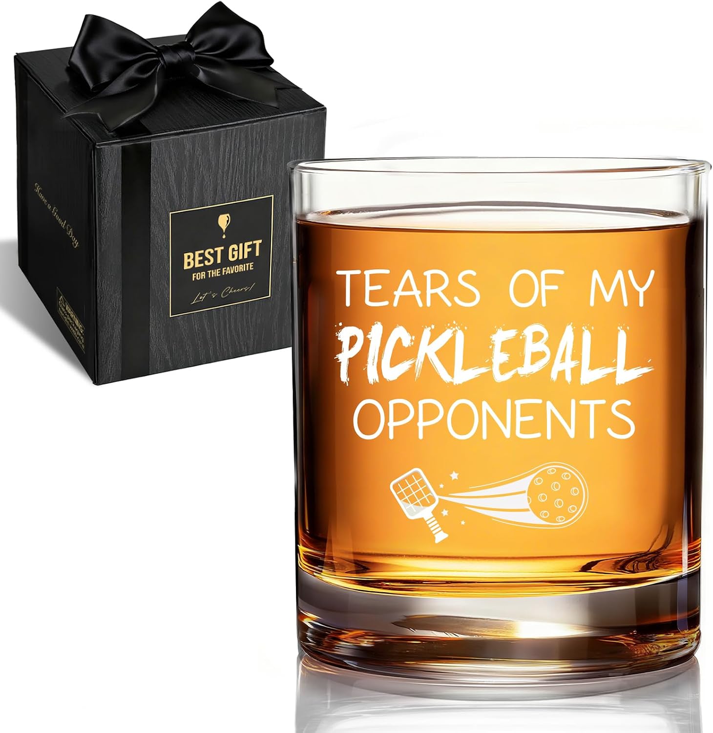 Amazon.com: QHLLWT Funny Pickleball Glass Gifts for Men, Tears of My ...