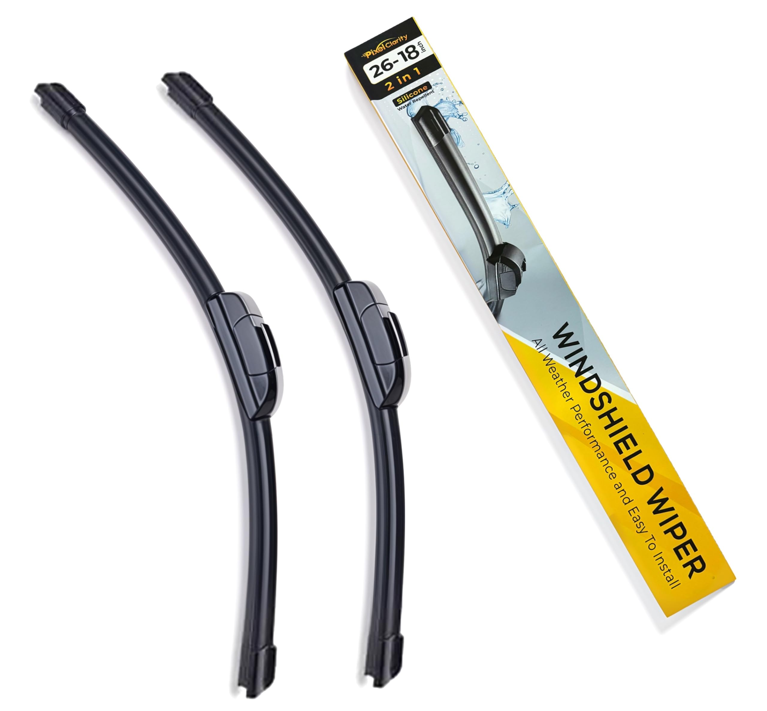 Amazon.com: Pixel Clarity Silicone windshield wipers 26 and 18 ...