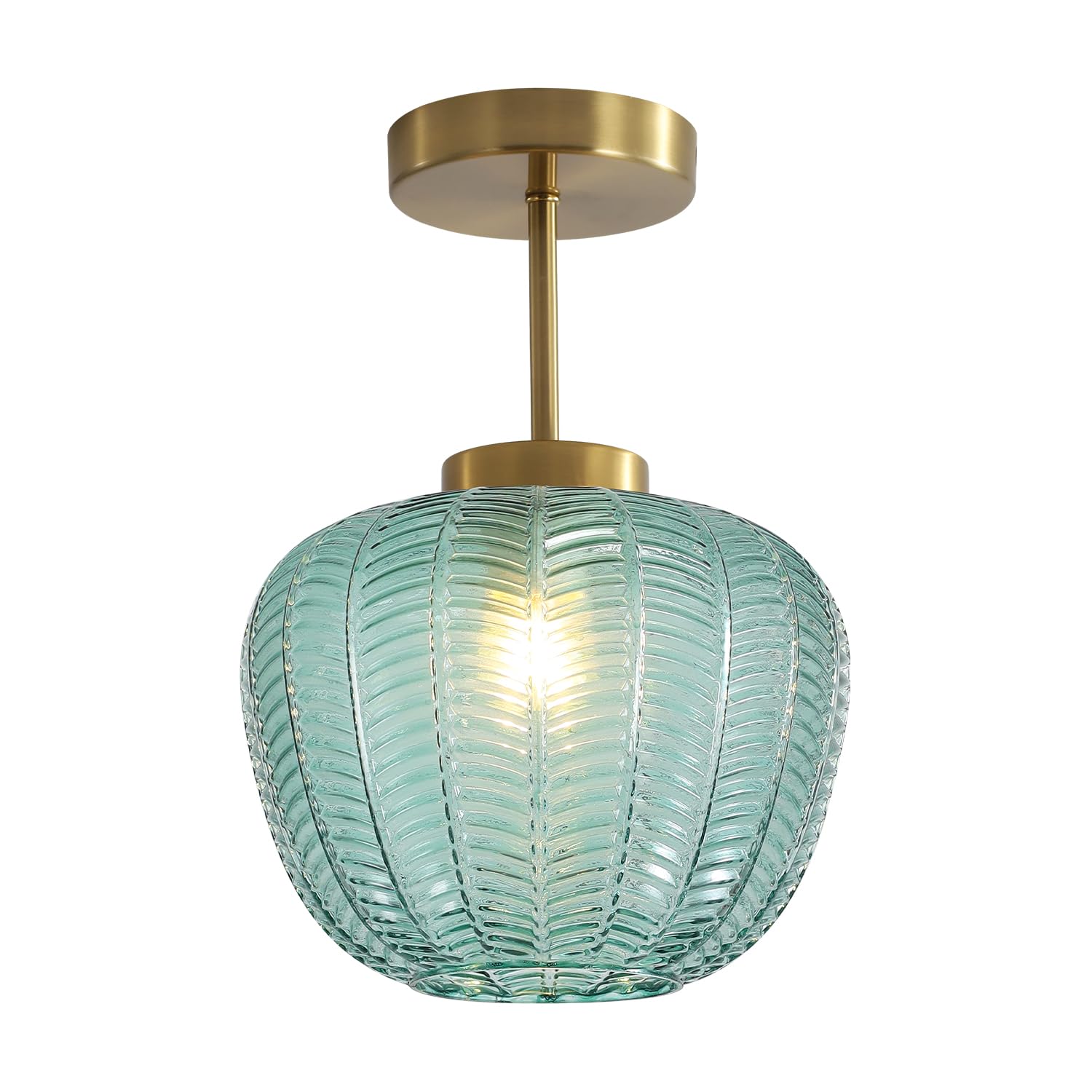 Snapklik.com : KCO Lighting Green Semi Flush Mount Ceiling Light