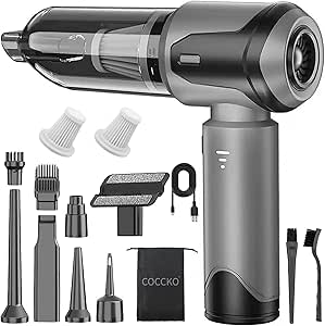 COCCKO Handheld Vacuum Cleaner–Cordless, Powerful 20000PA Suction, Portable Mini Hoover for Car ...