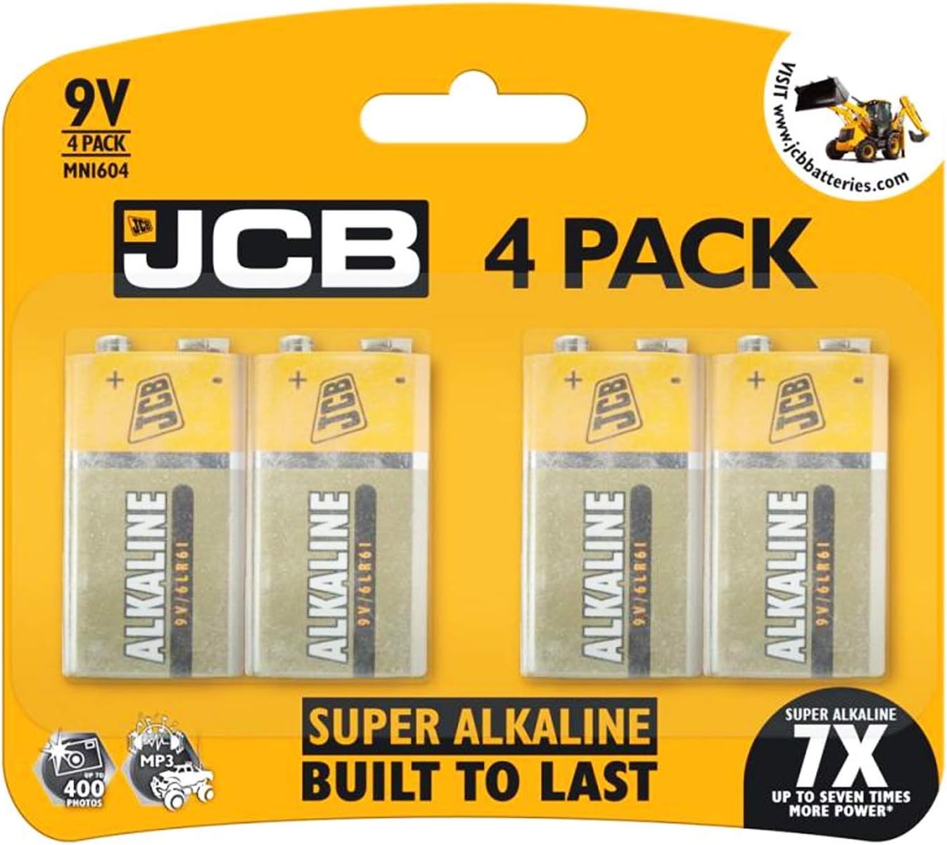 Batteries 9 Volt (9V) Pack of 8 PP3 - MN1604 – 6LR61 – 6LF22 by GP ...