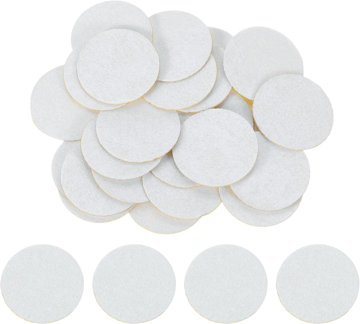 Amazon.com: uxcell 60Pcs Round Felt Circles, 40mm (1-5/8") White Non ...