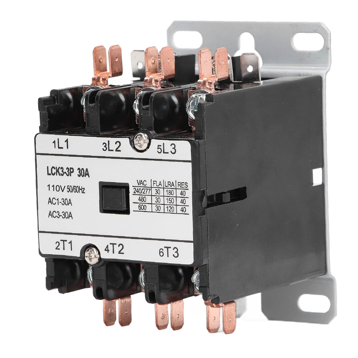 AC Contactor LCK3 3P 30A PP Shell Silver Alloy Heat Resistant Contact Replacement Air ...