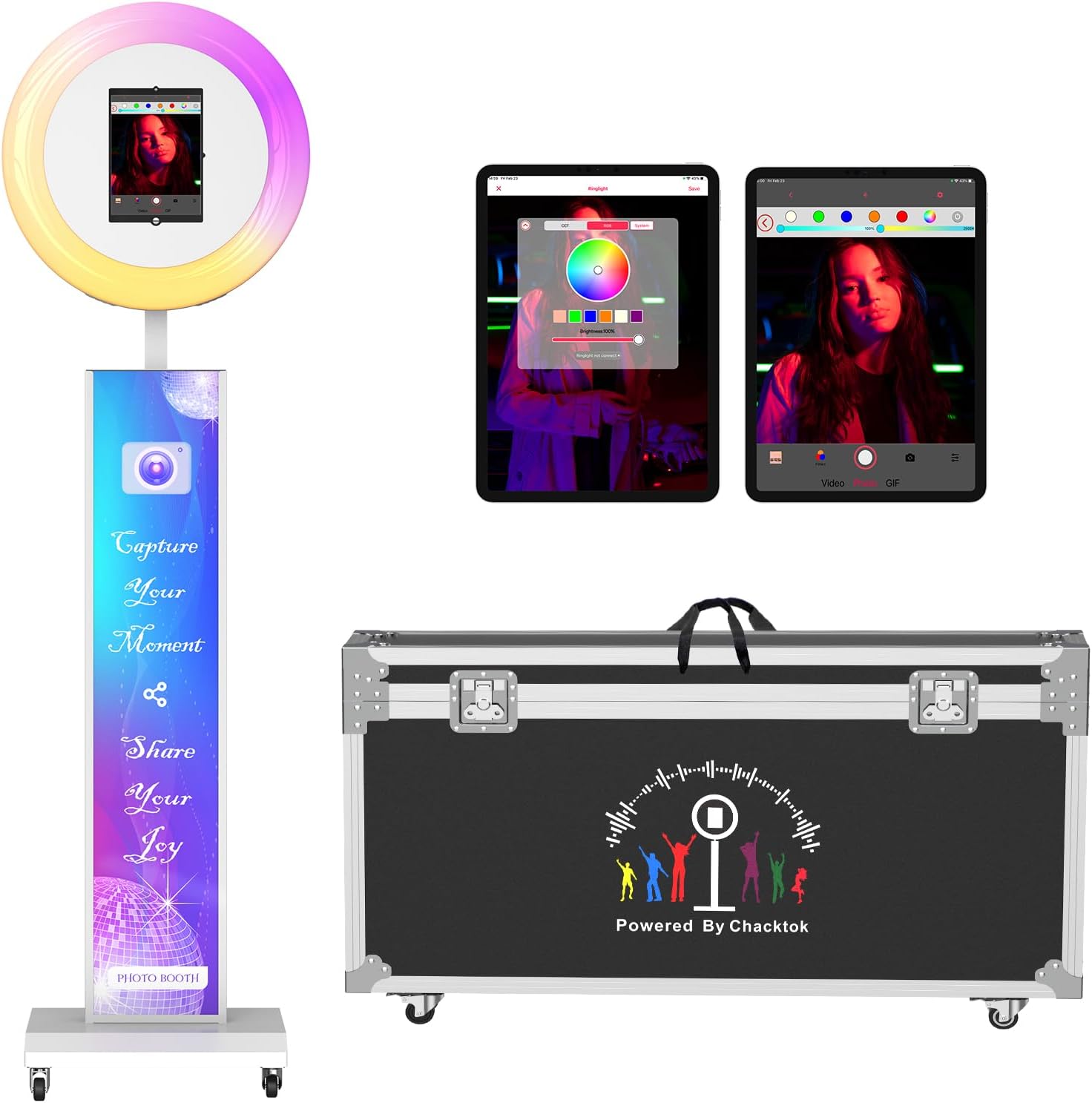 Amazon.com : HARZHI Portable Photo Booth Compatible with Any Ipad ...